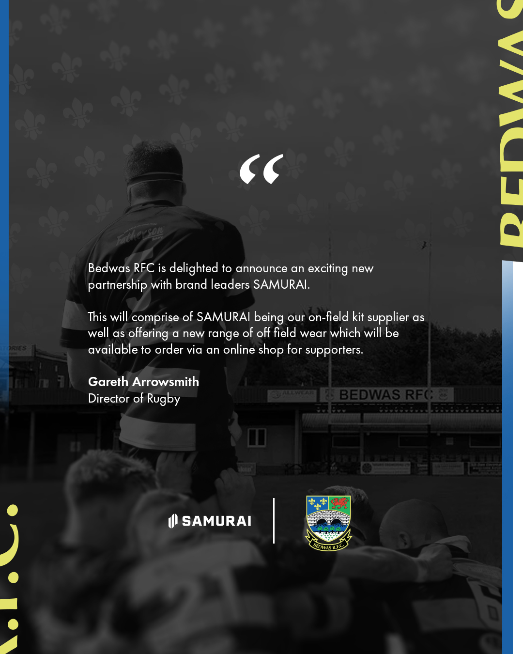 Bedwas and Samurai announce new partnership – BEDWAS RFC
