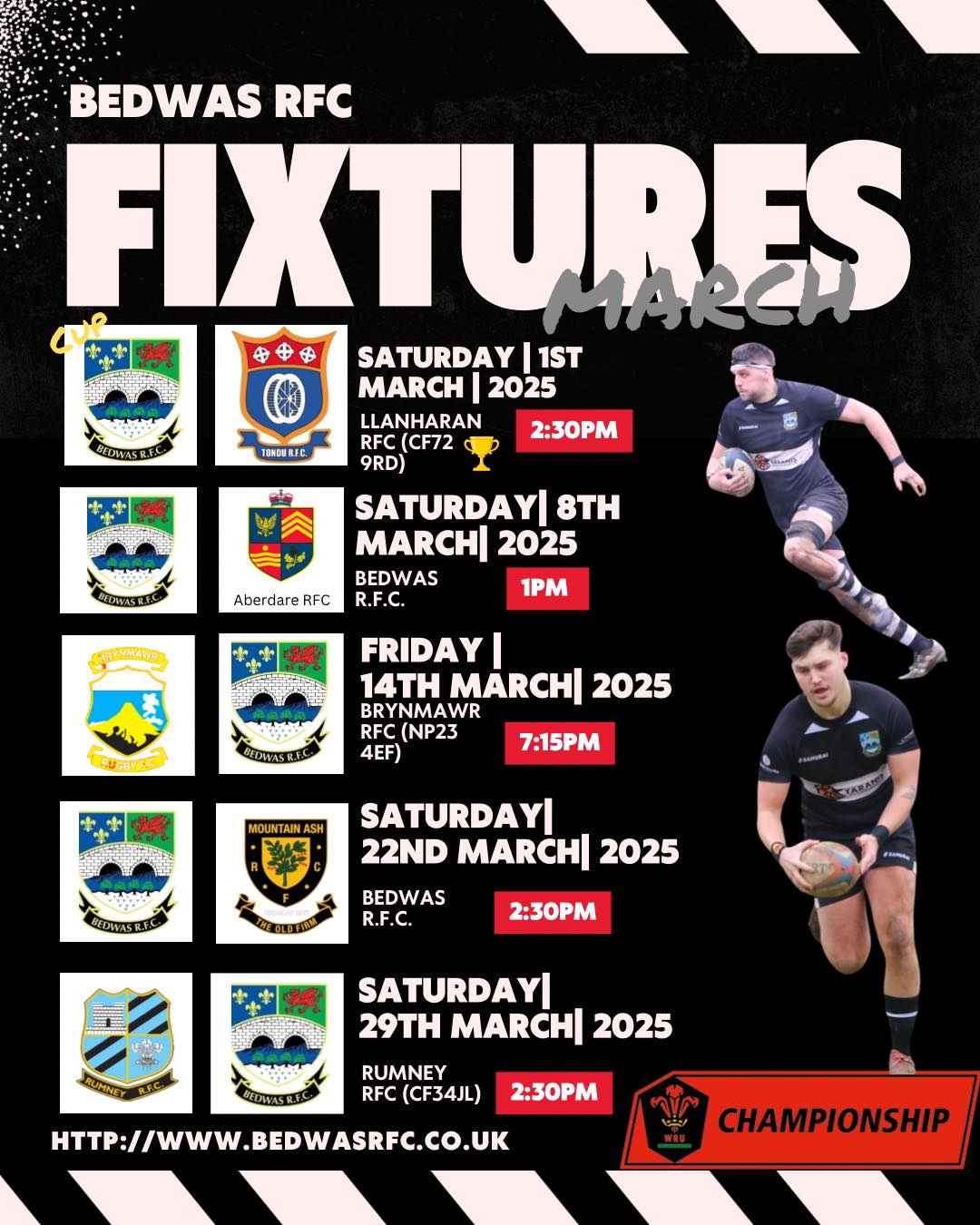 Busy month ahead – BEDWAS RFC