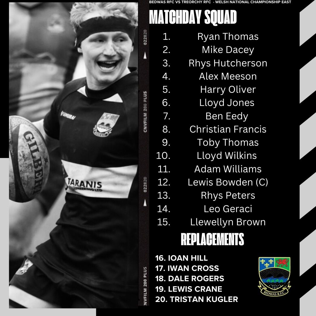 Team news for Treorchy game – BEDWAS RFC